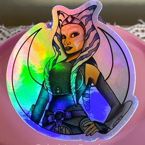 Custom Fan Art Star Wars Ahsoka Tano Sticker 2 Options | Etsy