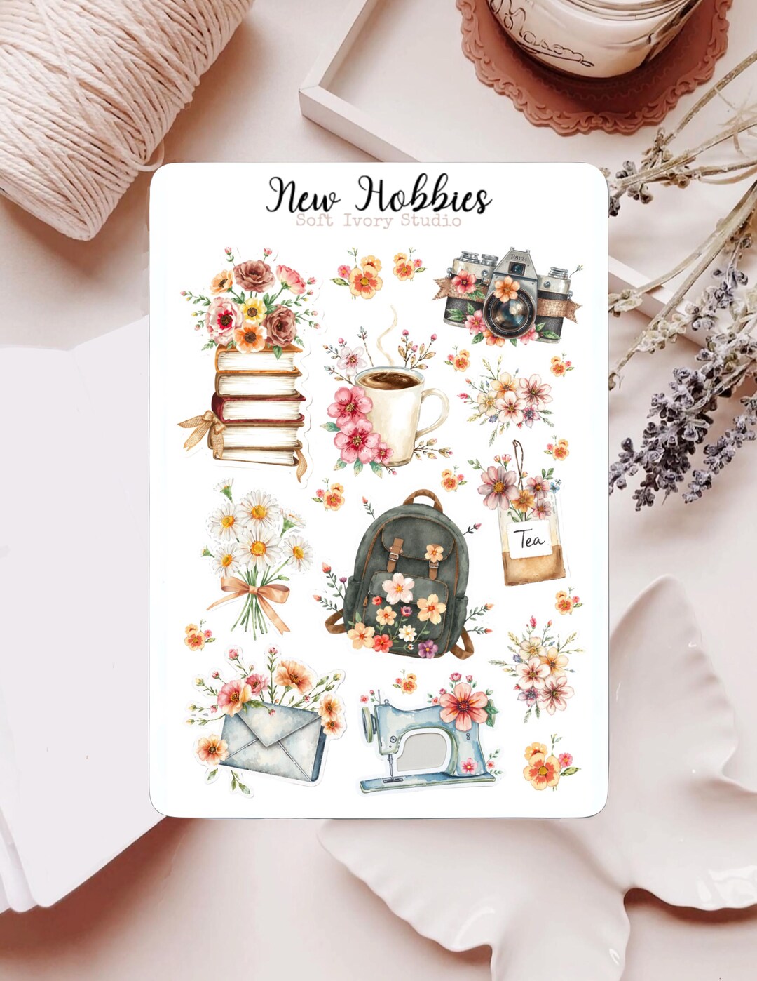 New Hobbies Sticker Sheet | Journal Stickers | Planner Stickers ...