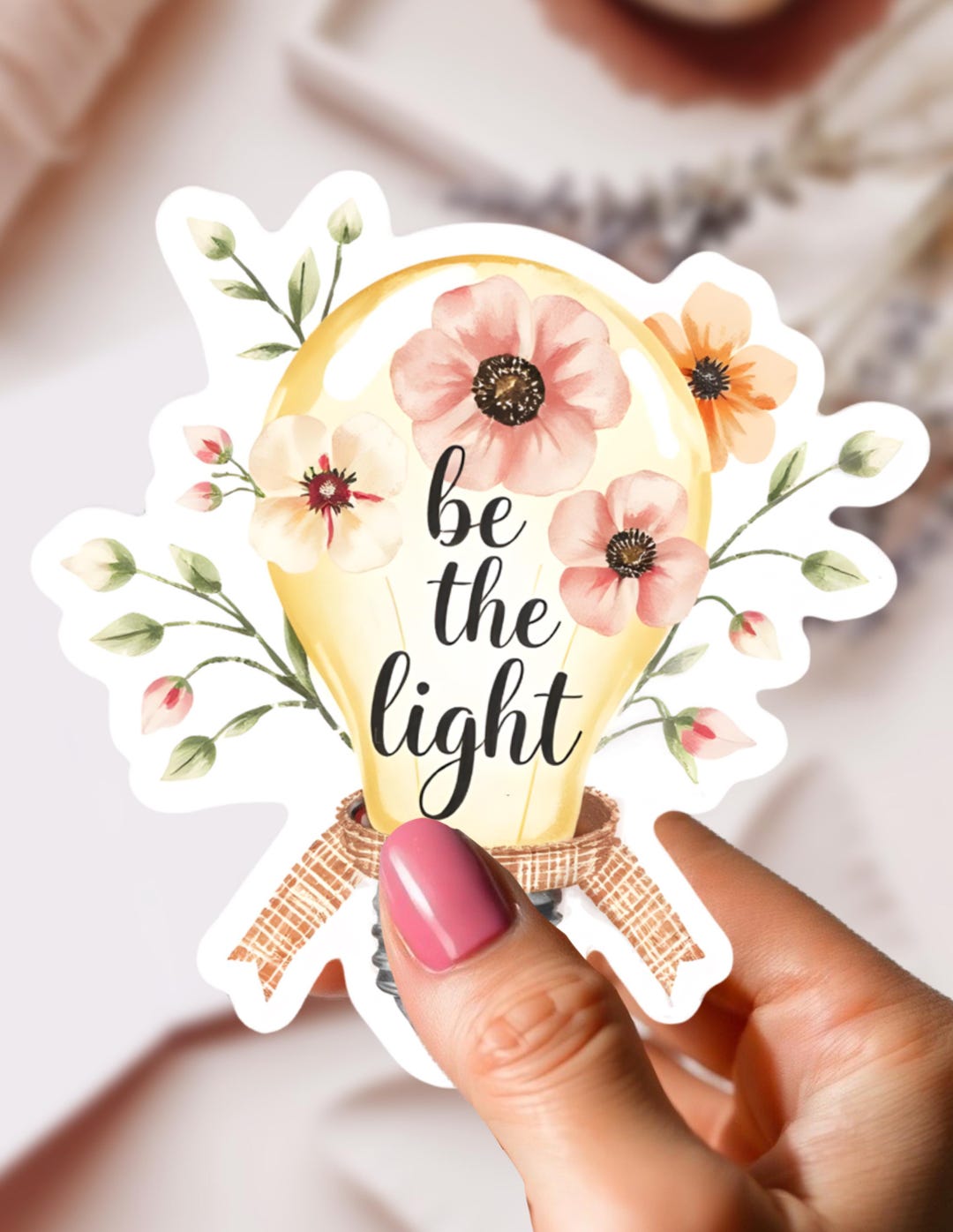 Be the Light Sticker Waterproof Vinyl Sticker | Christian Stickers ...