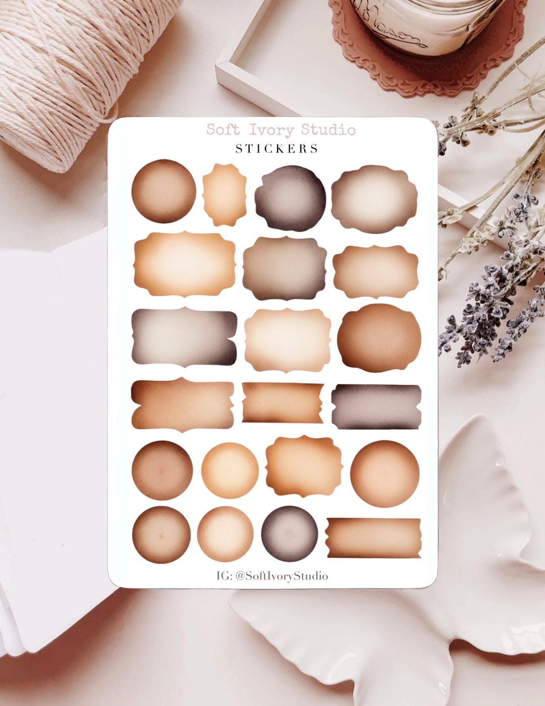 Vintage Tags Sticker Sheet | Journal Stickers | Planner Stickers ...