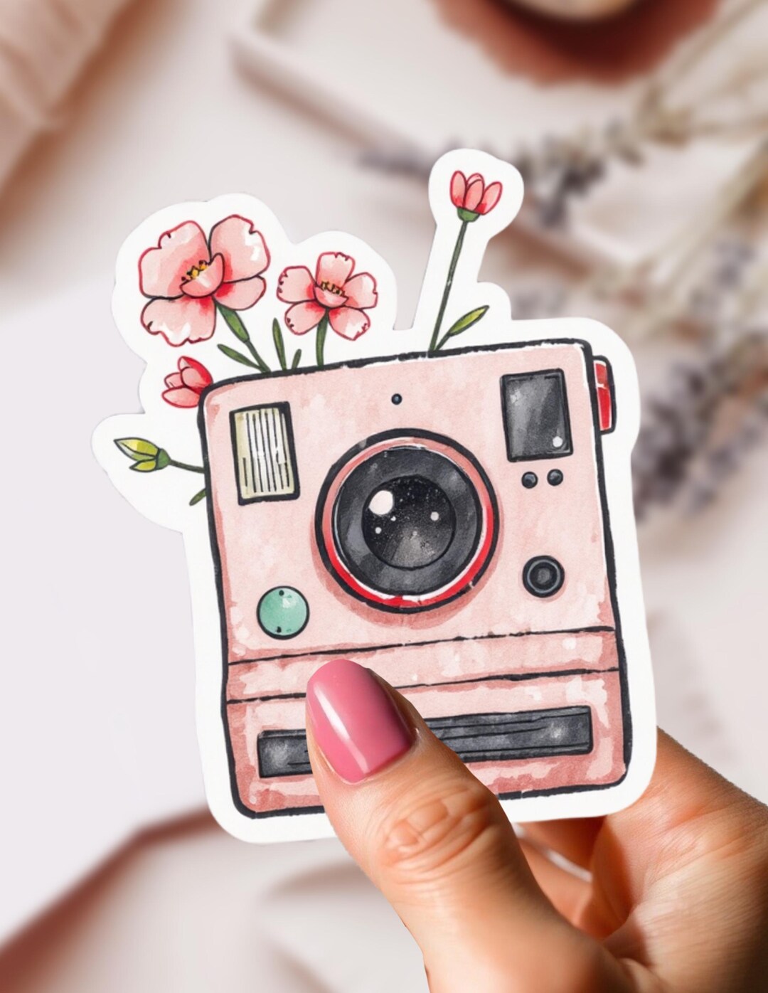 Polaroid Camera Sticker Waterproof Vinyl Sticker | Journal Cover ...