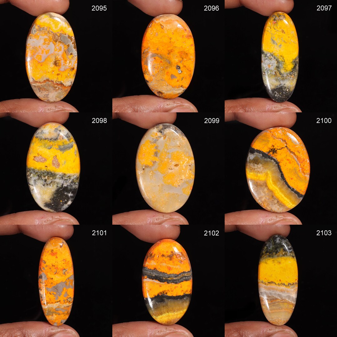 Natural Bumblebee Jasper Cabochon Smooth Bumblebee Jasper - Etsy