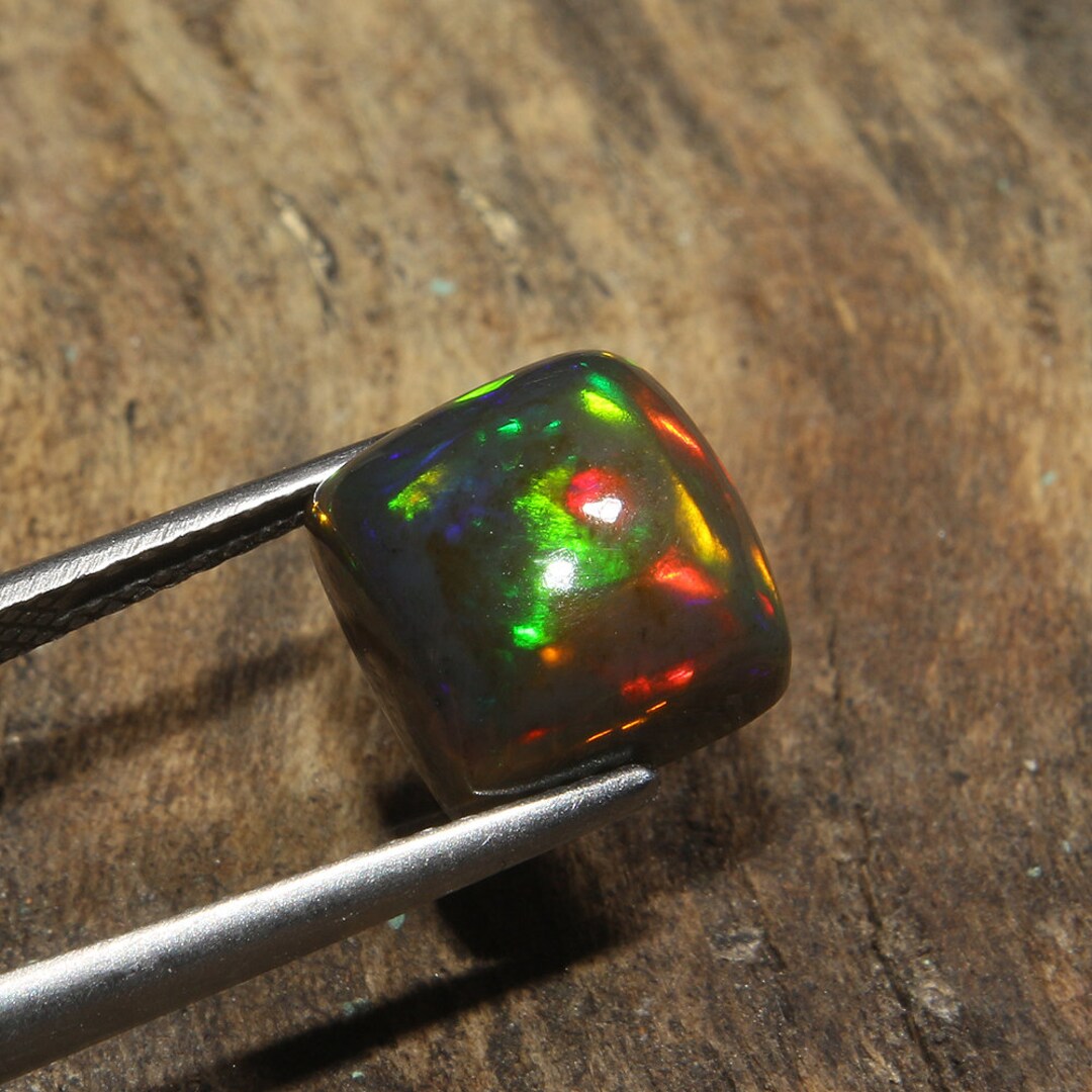 Supreme Black Ethiopian Welo Fire Opal Cabochon Gemstone - Etsy