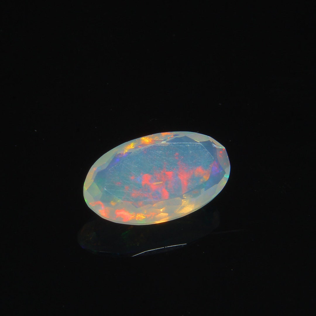 Natural Ethiopian Welo Fire Opal Gemstone, Faceted Ethiopian Opal ...