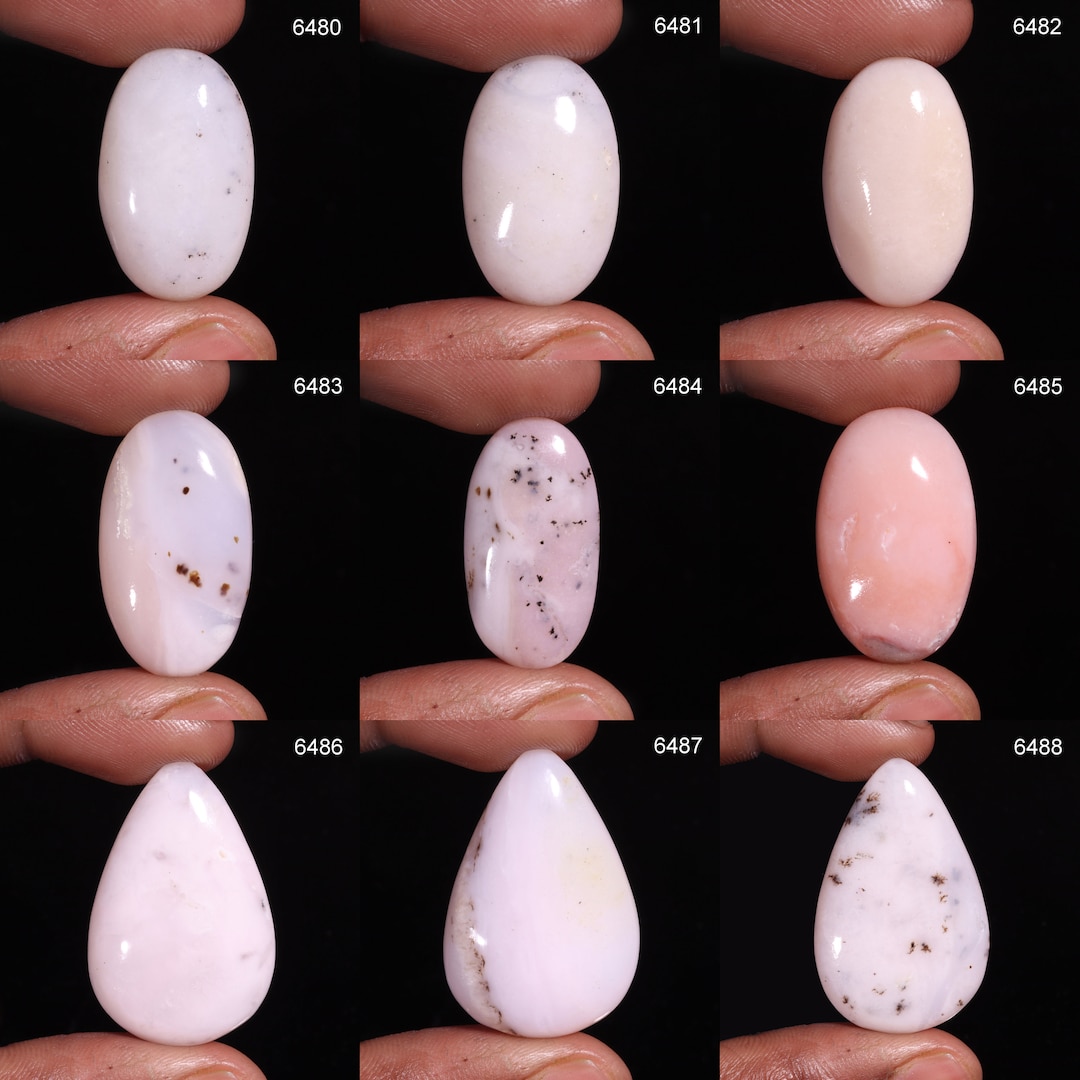 Hand Polished Pink Opal Gemstone, Pink Opal Jewelry, Natural Pink Opal ...