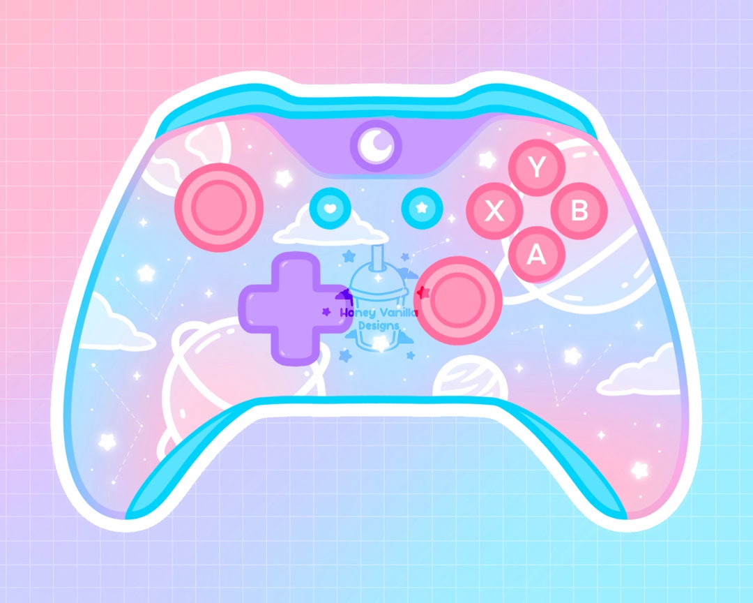 Galaxy Aesthetic Controller Vinyl Sticker - Matte or Glossy - Kawaii ...