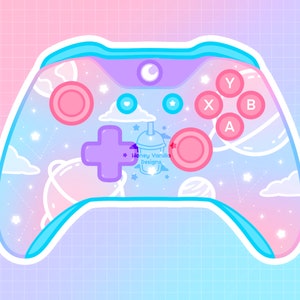 Galaxy Aesthetic Controller Vinyl Sticker - Matte or Glossy - Kawaii ...
