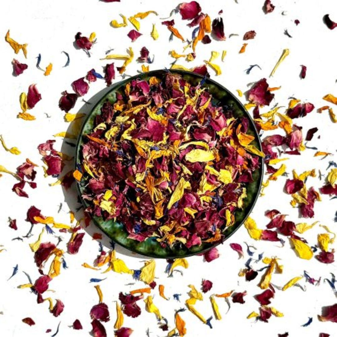 Edible Flower Petal Blend: 'summer' Orange Marigold, Cornflower, Red ...