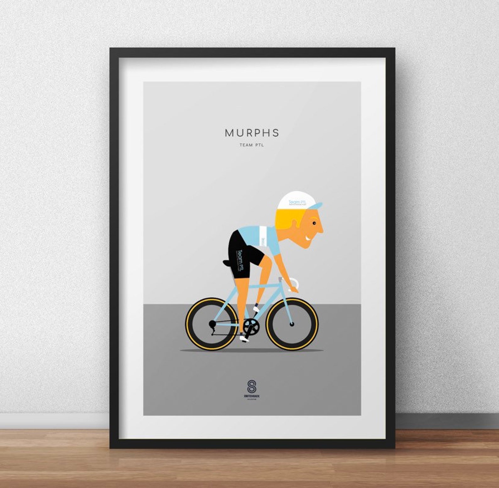 Personalised Cycling Print Cycling Print Bicycle Poster Tour | Etsy