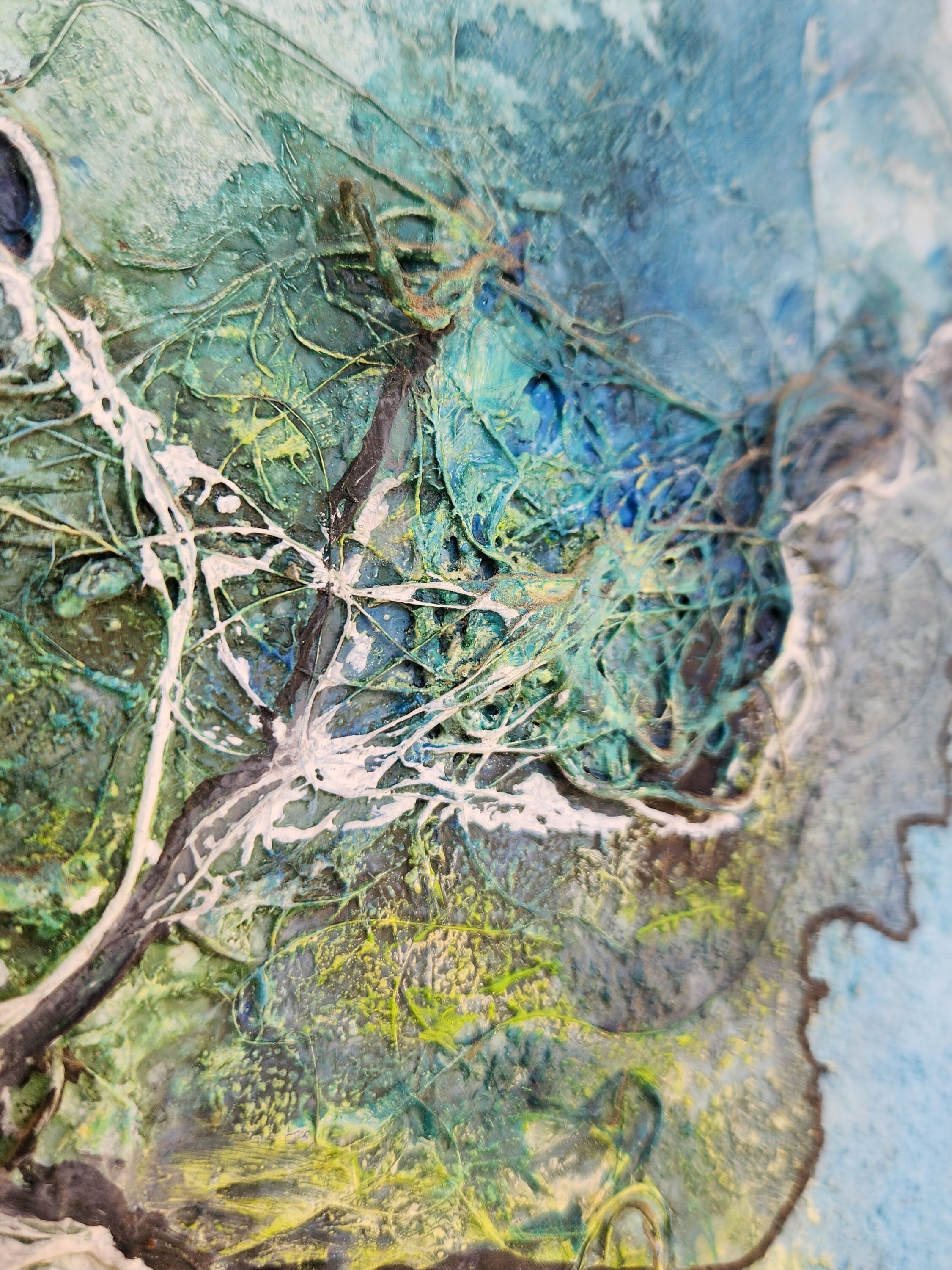 Abstract Painting in Acrylic With Structure - Etsy