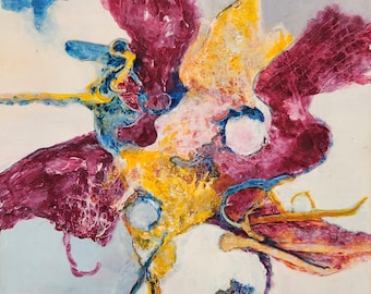 Number 12 Abstract Painting in Acrylic - Etsy