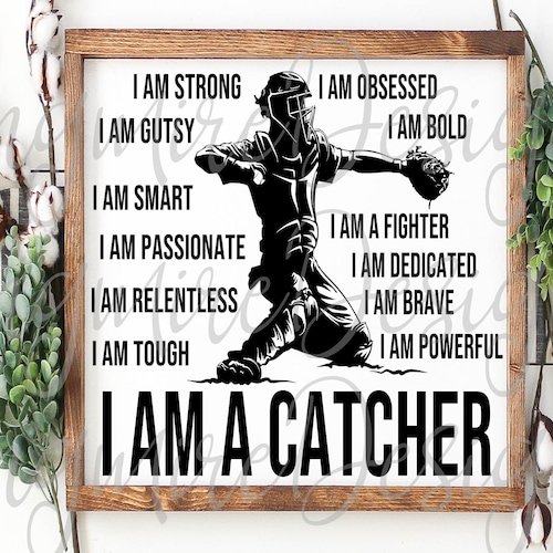 I Am A Catcher Poster Custom Baseball Canvas With Name Gift - Etsy