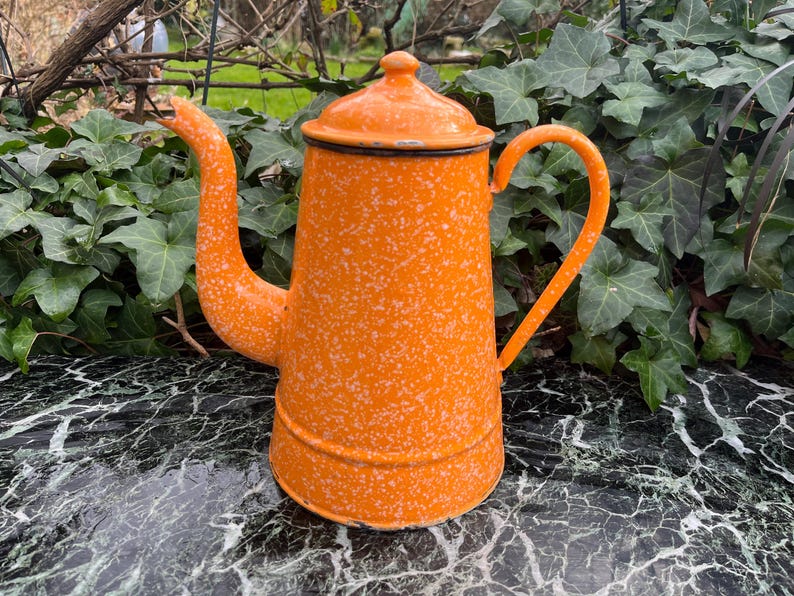 Vintagefrench Enamel Coffee Pot. Its Bigger Than the Average and With a ...