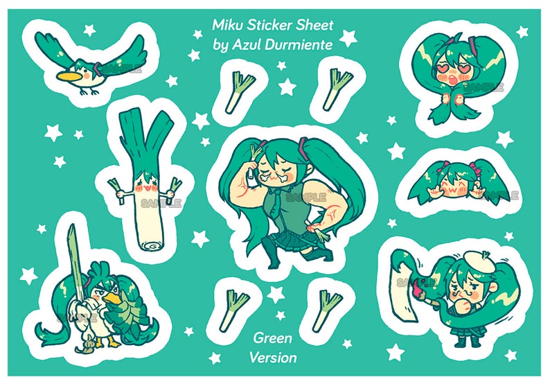 Miku Sticker Sheets | Etsy