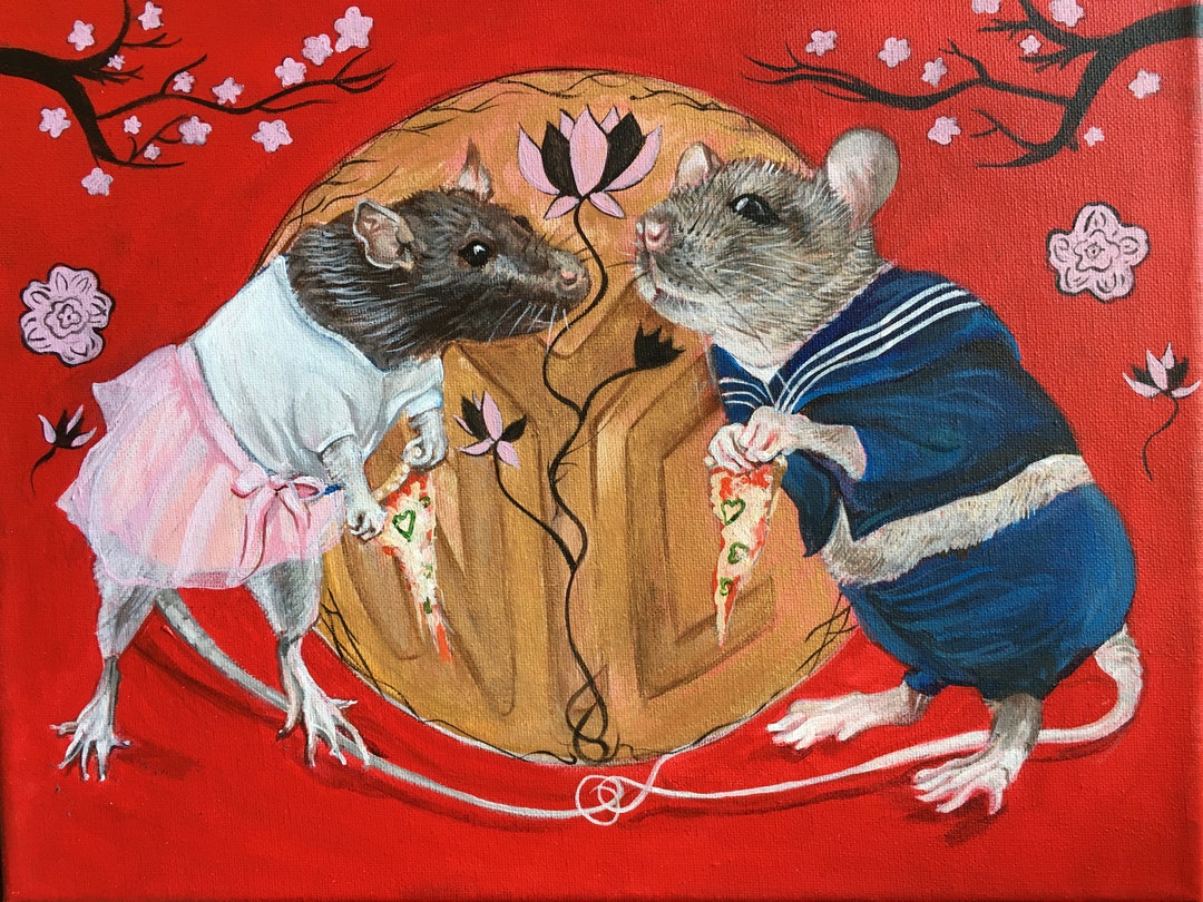 Year of the Rat Print NYC Pizza Rats - Etsy