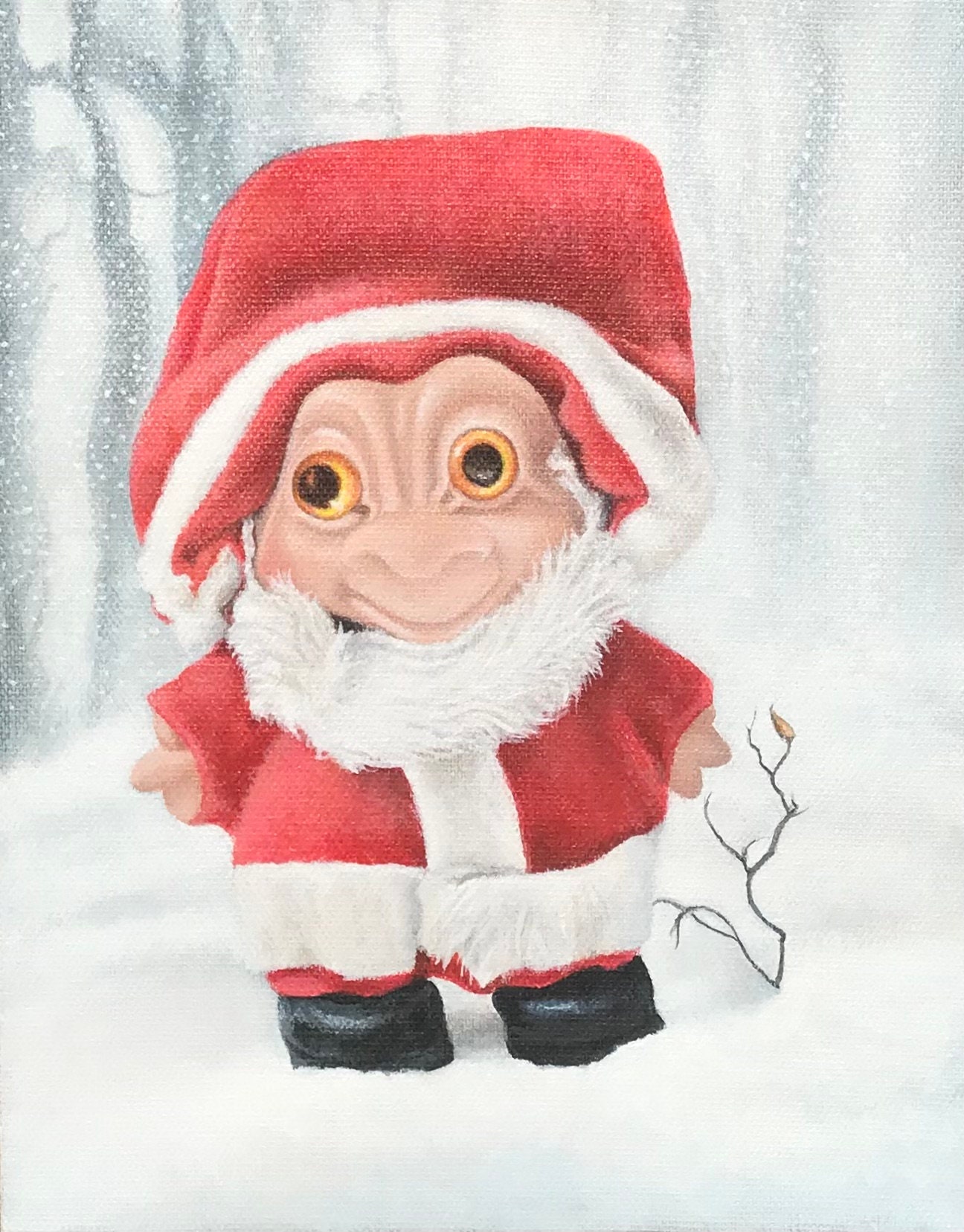 Santa Troll Art Print by Reverend Jen - Etsy
