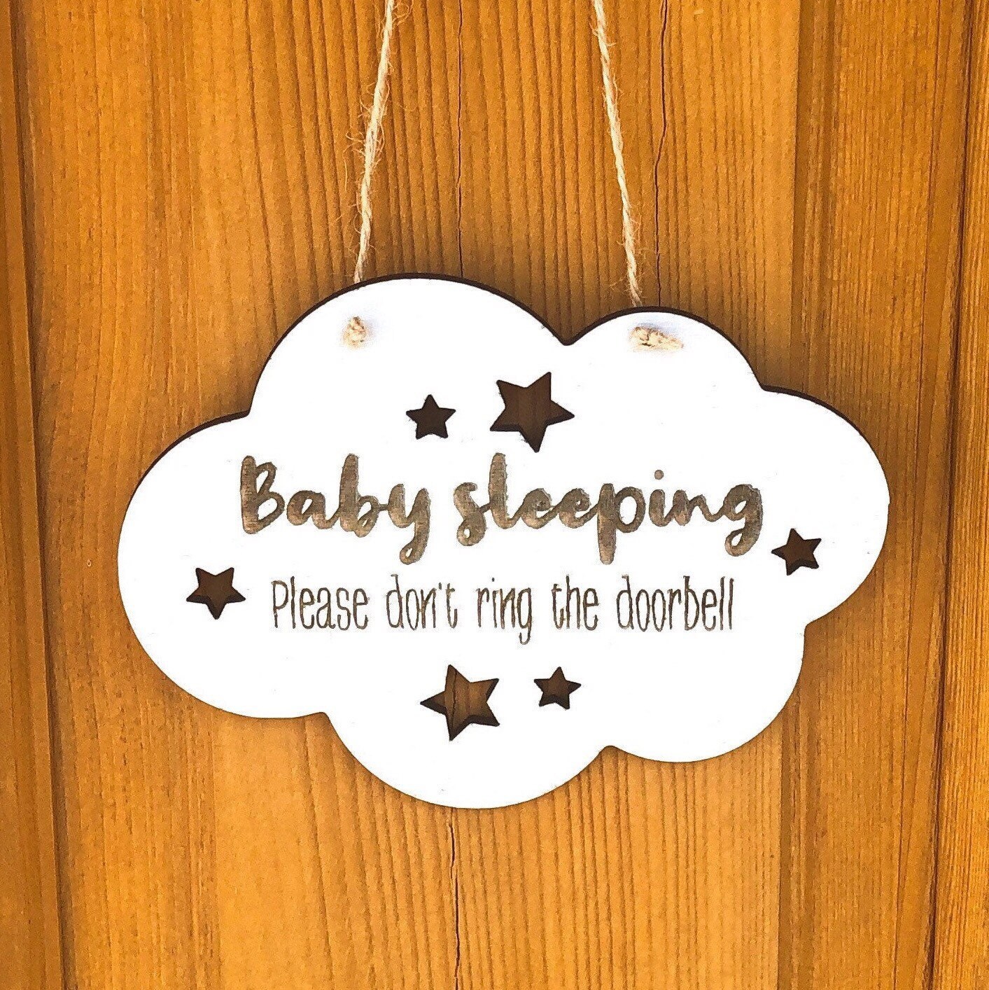 Home Décor Baby doorbell sign cloud baby sign baby sleeping sign Do not ...