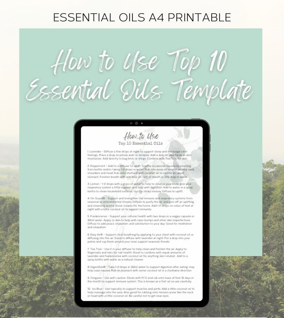 How to Use Essential Oils for Beginners Printable Doterra Essential ...