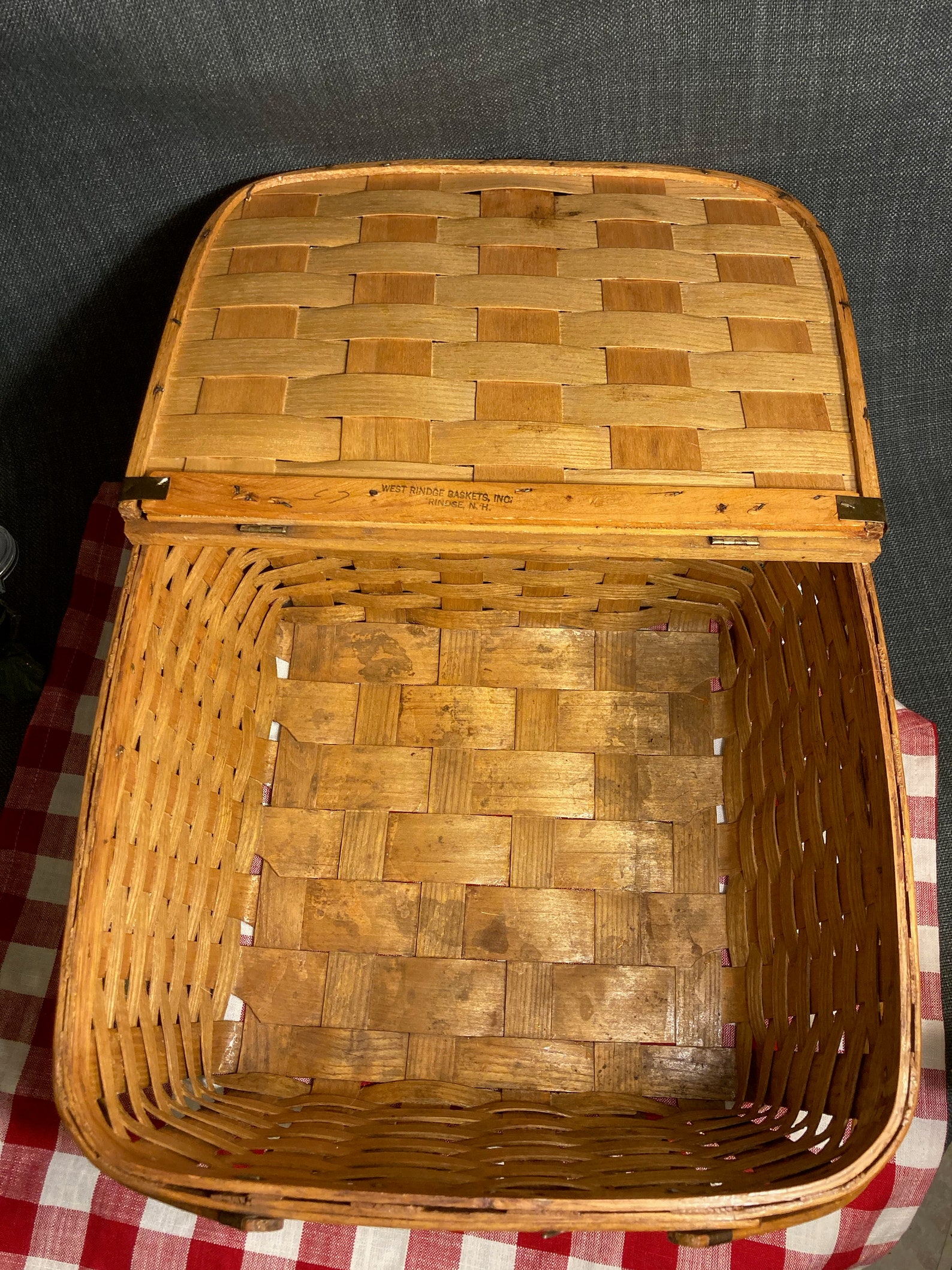 Vintage West Rindge Picinic Basket Made in NH - Etsy