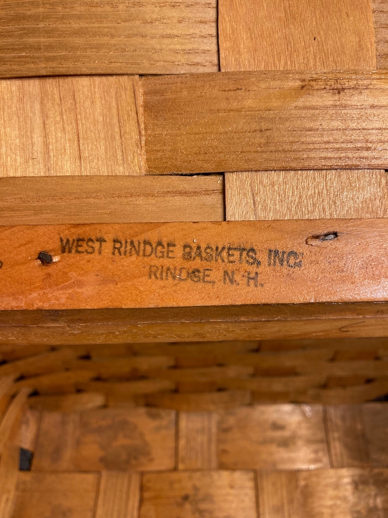 Vintage West Rindge Picinic Basket Made in NH - Etsy