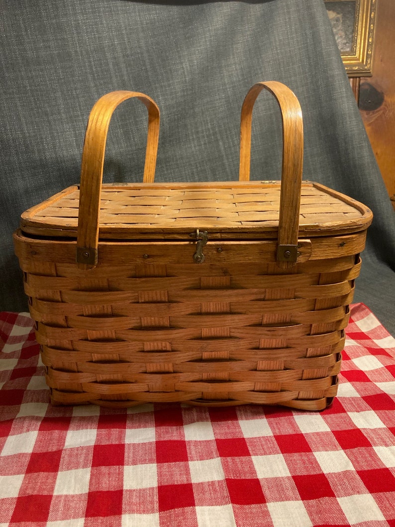 Vintage West Rindge Picinic Basket Made in NH - Etsy