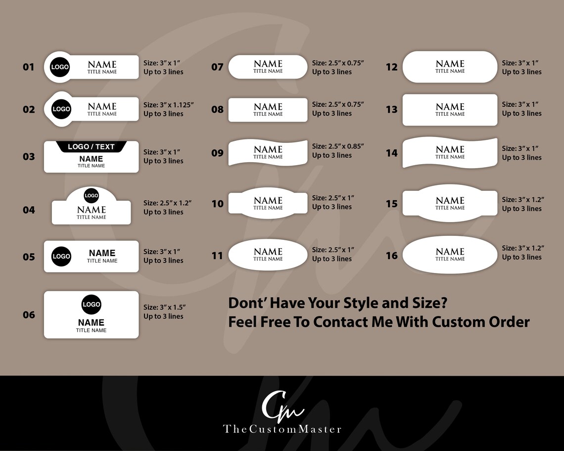 Custom Engraved Name Tags Personalized Engraved Employee - Etsy