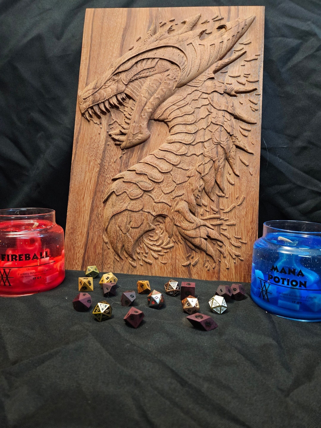 Red Zebra Wood Dragon Head Wall Art - Etsy