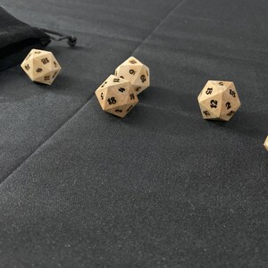 Ambrosia Maple D20 Wood Dice. All Natural Hardwood Twenty Sided Die for ...