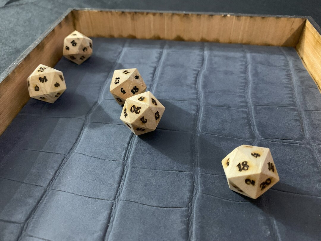 Ambrosia Maple D20 Wood Dice. All Natural Hardwood Twenty Sided Die for ...