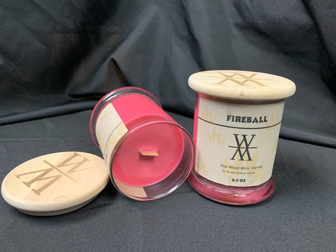 Fireball Candle: Scented Natural Soy Wax TTRPG Inspired Candle 8.5oz ...
