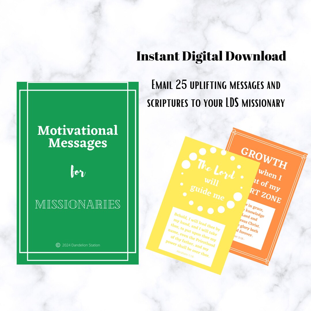 Motivational Messages Scripture Images for LDS Missionaries - Instant ...