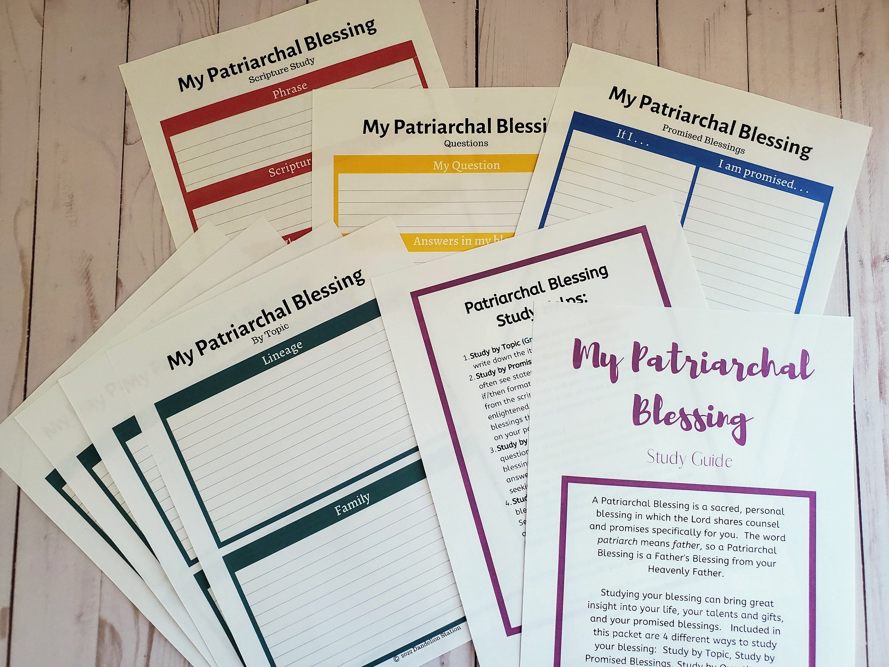 LDS Patriarchal Blessing Study Guide INSTANT DOWNLOAD - Etsy