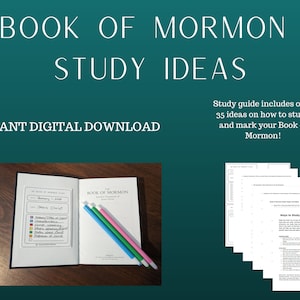 Book of Mormon Study Ideas, 35 Ways to Study the Book of Mormon, LDS ...
