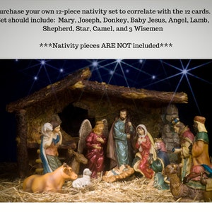 12 Days of Christmas Nativity Countdown Cards INSTANT DIGITAL DOWNLOAD ...