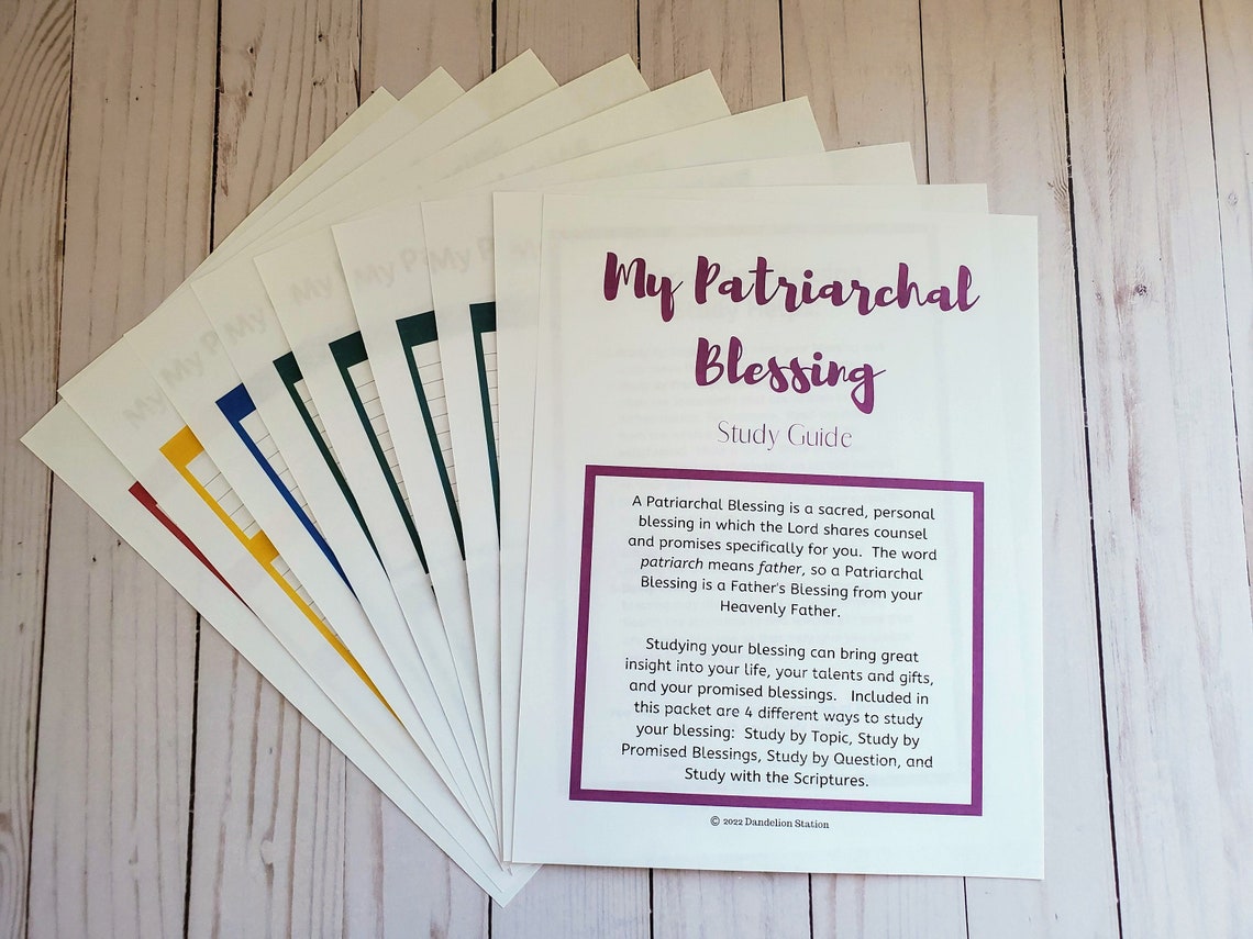 LDS Patriarchal Blessing Study Guide INSTANT DOWNLOAD - Etsy