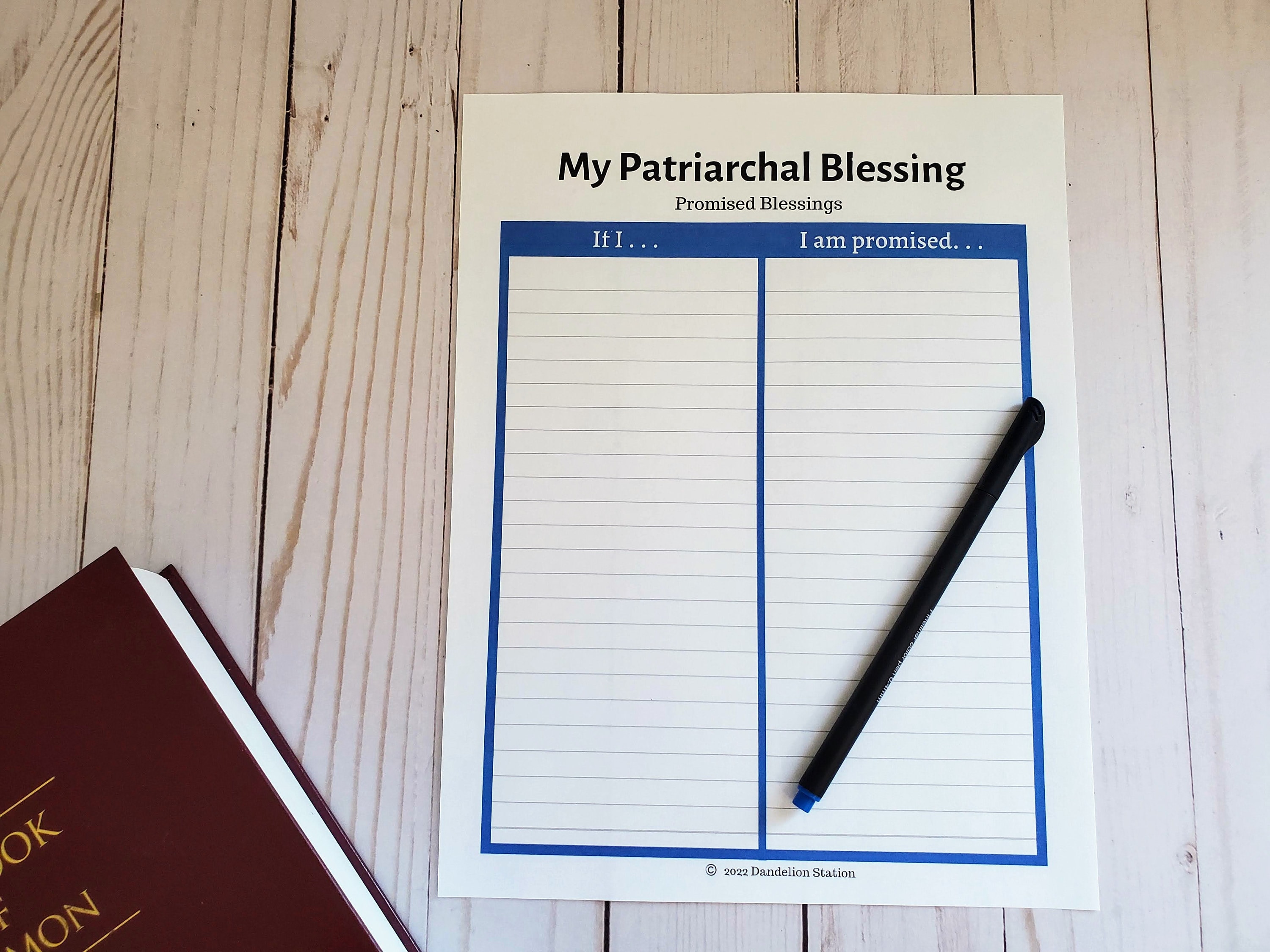 LDS Patriarchal Blessing Study Guide INSTANT DOWNLOAD - Etsy