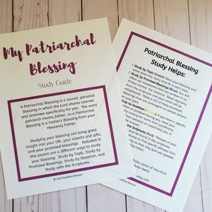 LDS Patriarchal Blessing Study Guide INSTANT DOWNLOAD - Etsy