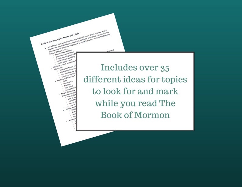 Book of Mormon Study Ideas, 35 Ways to Study the Book of Mormon, LDS ...