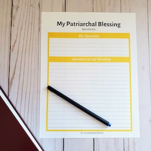 LDS Patriarchal Blessing Study Guide INSTANT DOWNLOAD - Etsy