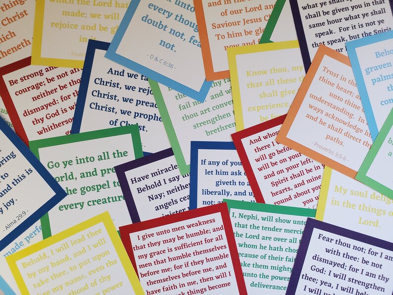 Motivational Messages Scripture Cards for LDS Missionaries - Etsy