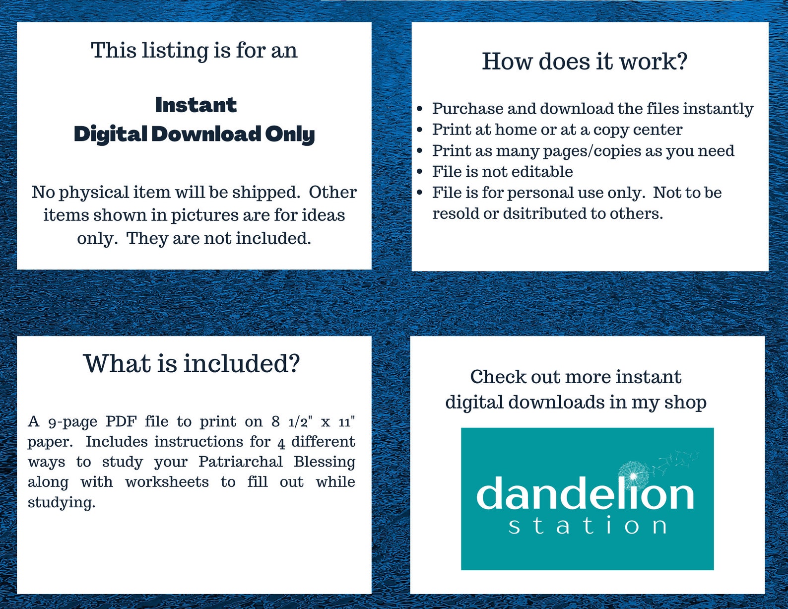 LDS Patriarchal Blessing Study Guide INSTANT DOWNLOAD Printable, Latter ...