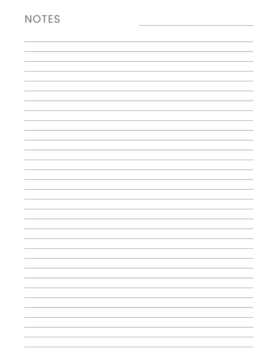 Blank Notes Page - Etsy
