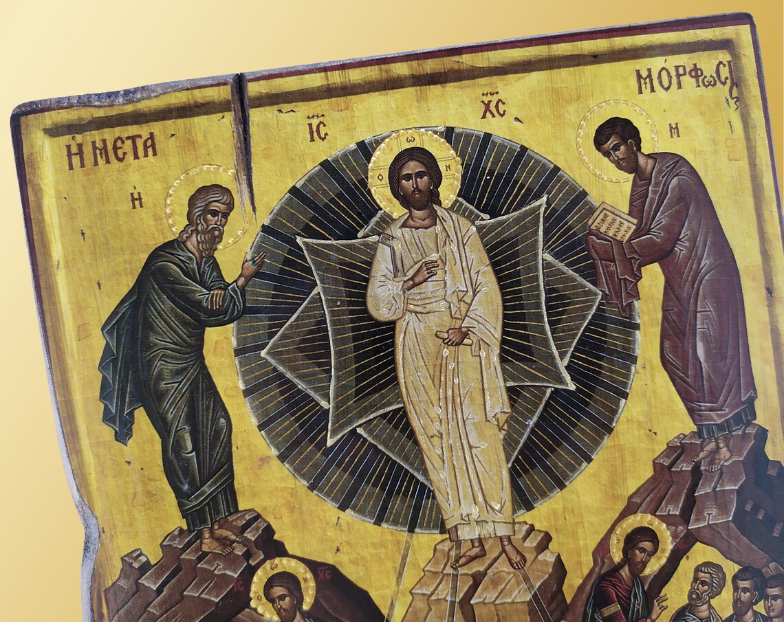 Transfiguration of Jesus Christ Icon Byzantine Greek Orthodox Religious ...