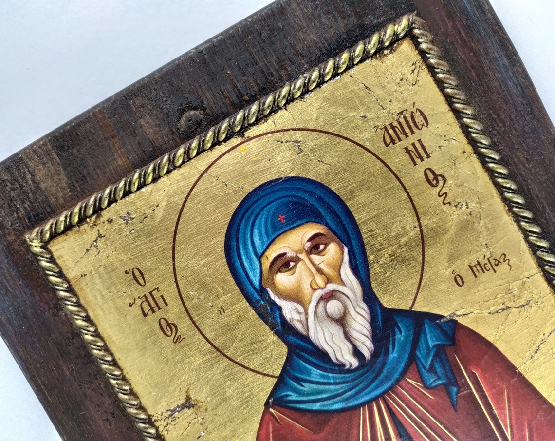 Saint Antony Icon LARGE Premium Quality Serigraph on Cotton - Etsy