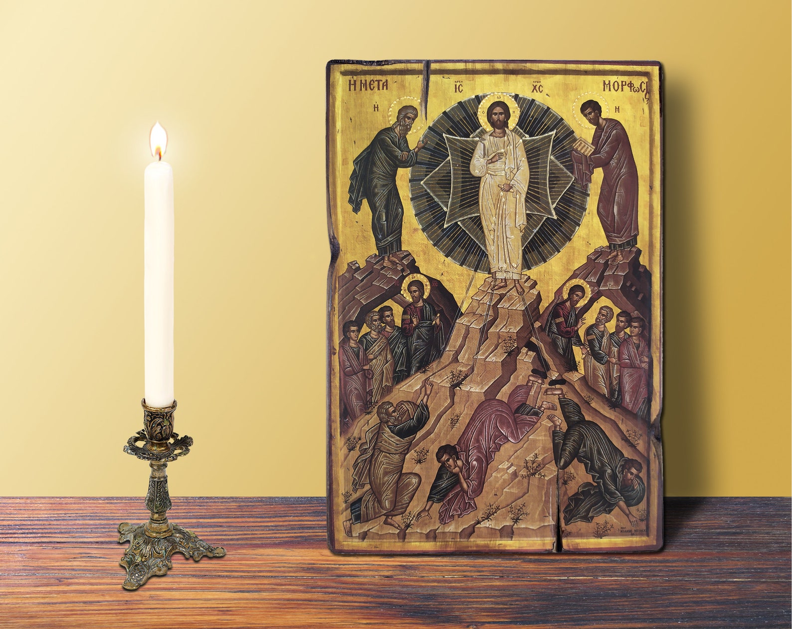 Transfiguration of Jesus Christ Icon Byzantine Greek Orthodox Religious ...