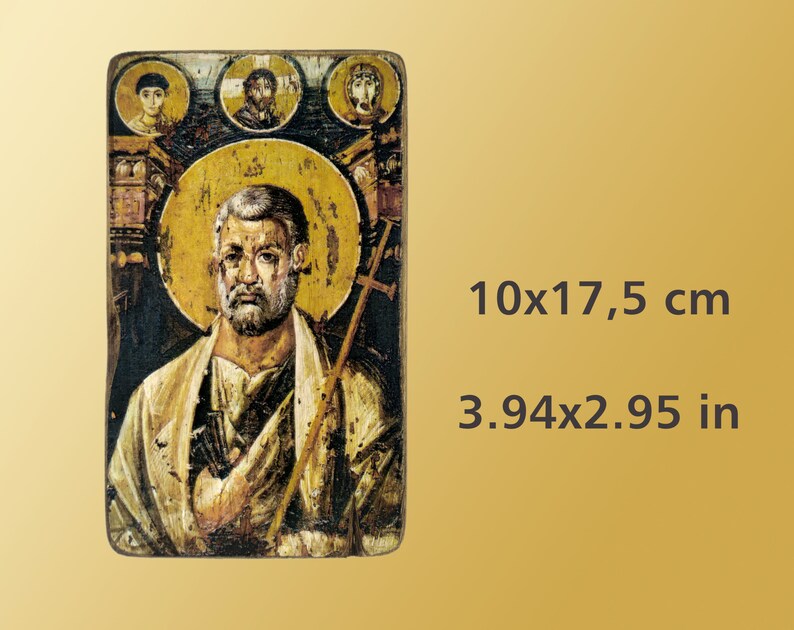 Saint Peter Sinai SMALL Icon, Byzantine Greek Orthodox Handcrafted ...