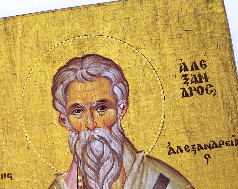 Saint Alexander Icon Patriarch of Alexandria Medium Sized 14x20cm-5 ...