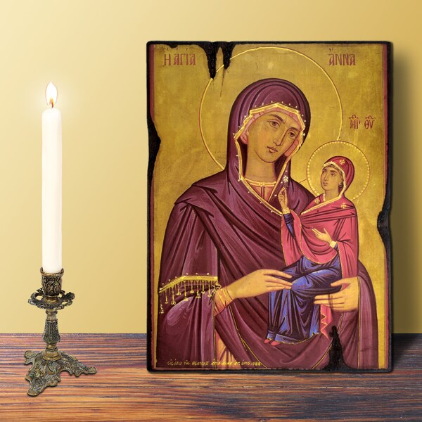 Saint Anne Icon - Etsy