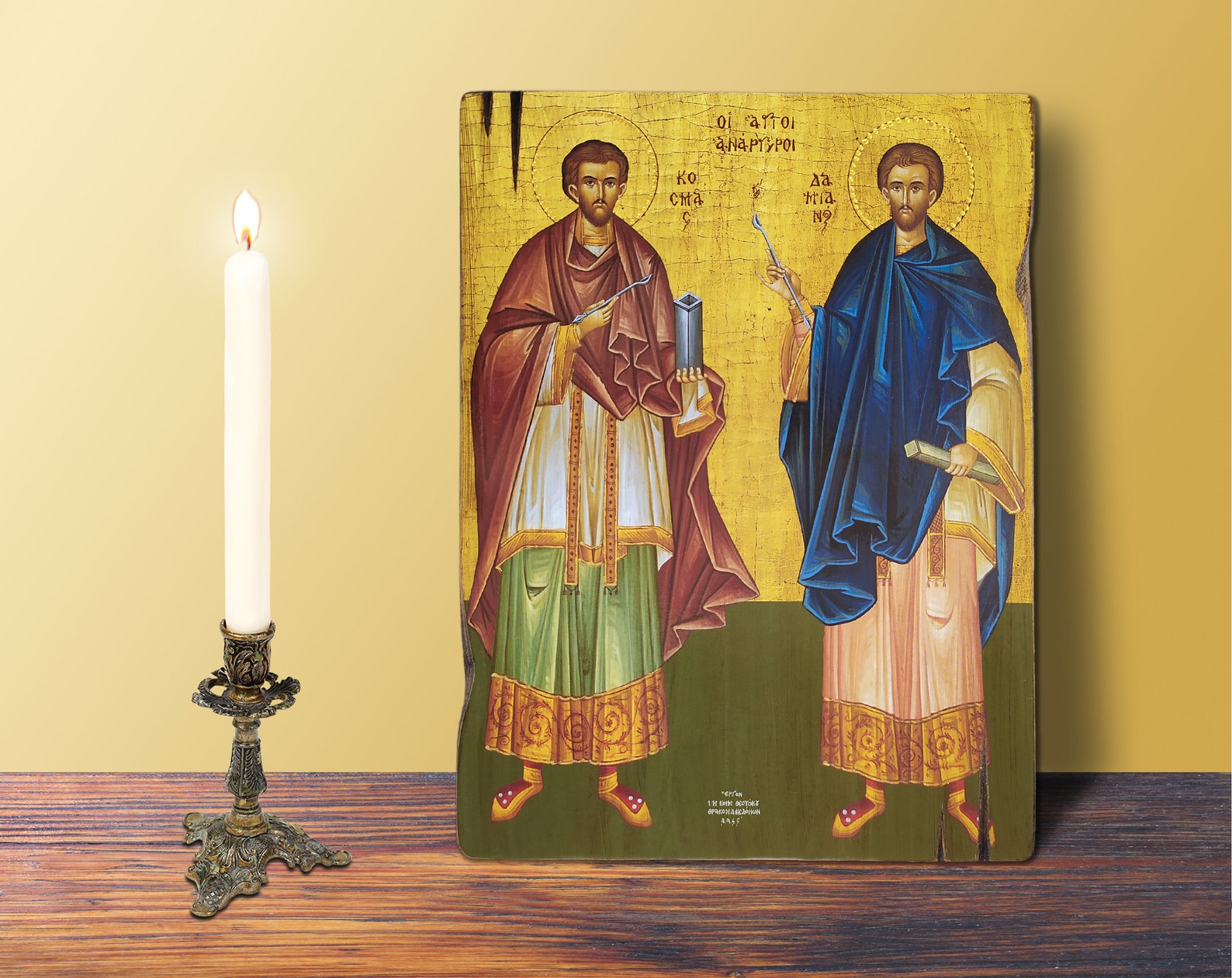 Saints Cosmas and Damian Icon SMALL 10x14cm-3.94x5.51in Holy - Etsy