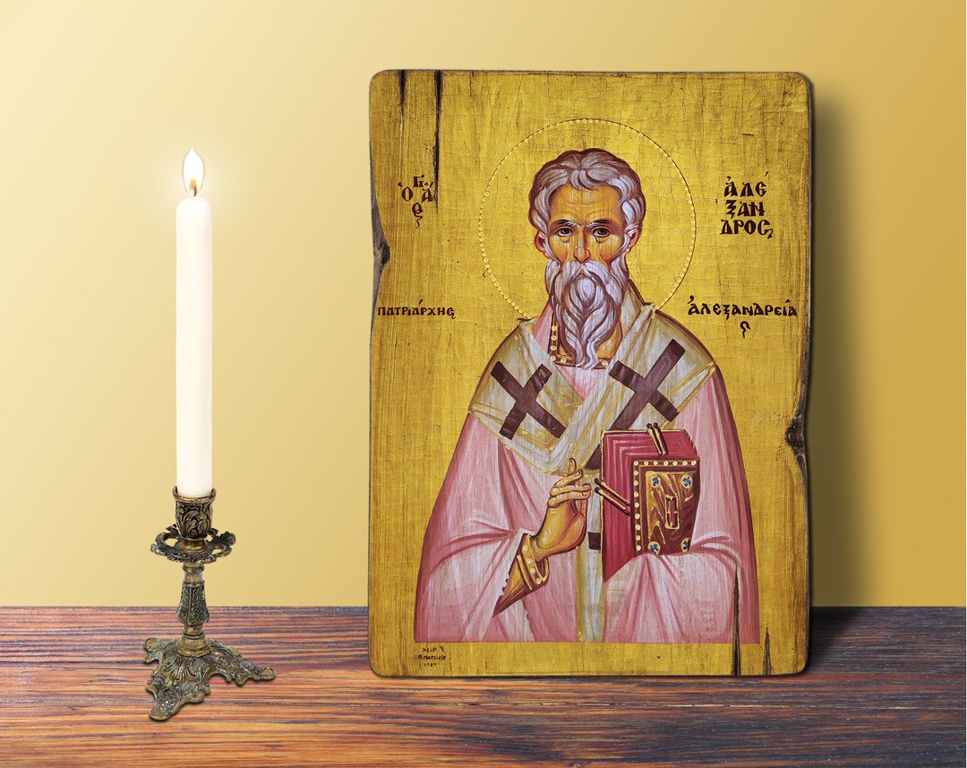Saint Alexander Icon Patriarch of Alexandria Medium Sized 14x20cm-5 ...